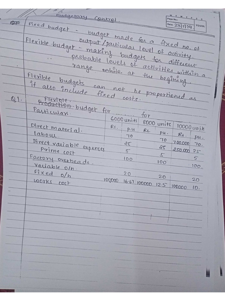 Budget and Standard | PDF