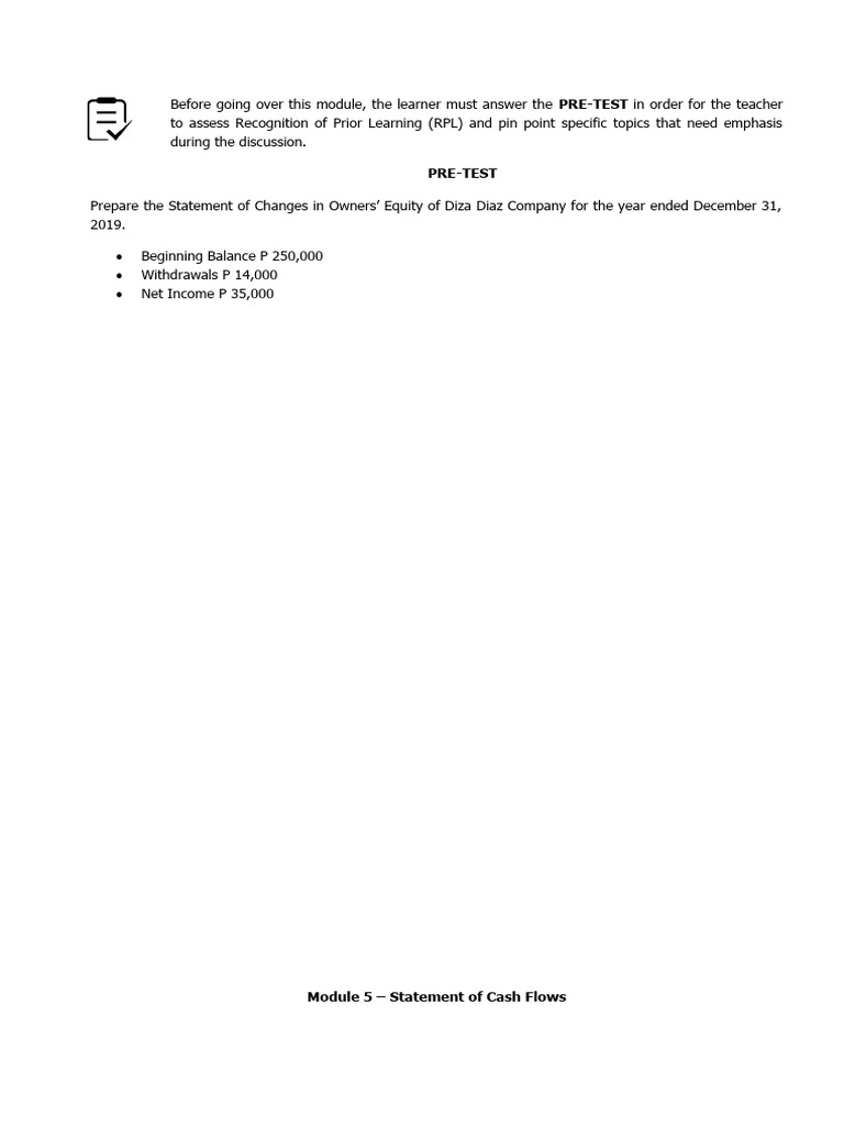 FABM2-MODULE 5 - With Activities | PDF | Investing | Debits And Credits