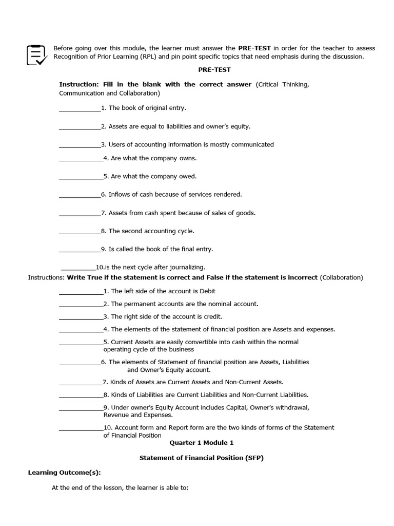Fabm2-Module 1 - With Activities | PDF