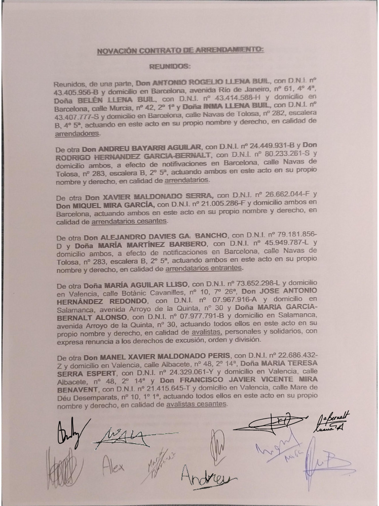 Novació Contracte Lloguer 01-07-2023 | PDF