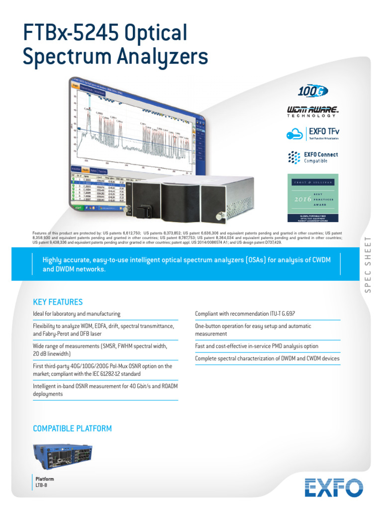 EXFO Spec-Sheet FTBx-5245 v1 en | PDF