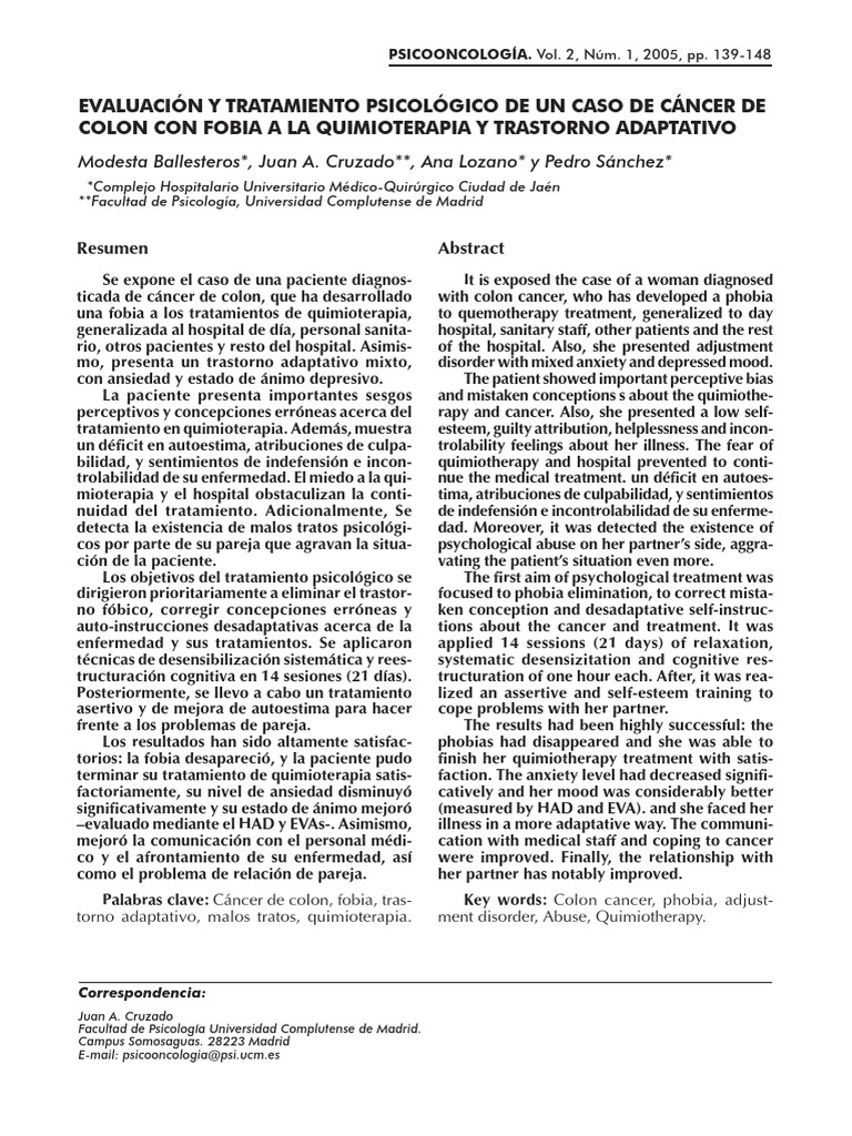 2. Ballesteros, M., Cruzado, J. A., (2005) Evaluación cáncer de colon ...