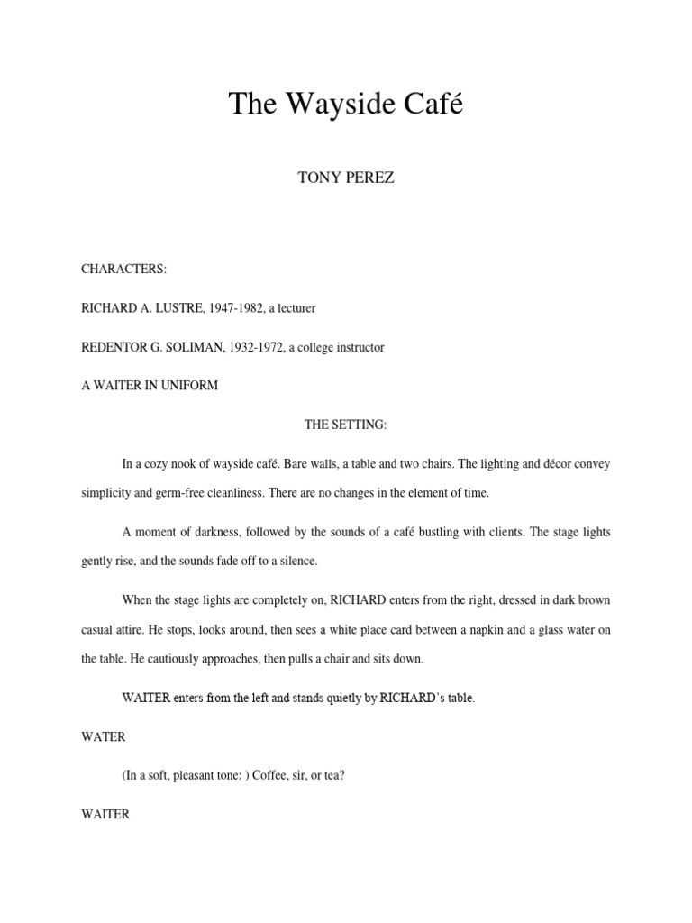 The Wayside Caféee | PDF