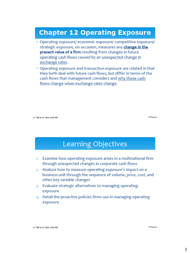 Chap 12 Operating Exposure | PDF