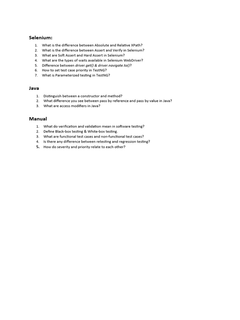 Selenium and Java Testing Concepts Explained | PDF | Computers ...