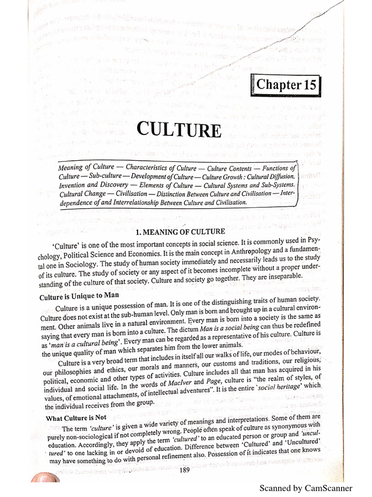 Culture-C N Shankar Rao | PDF