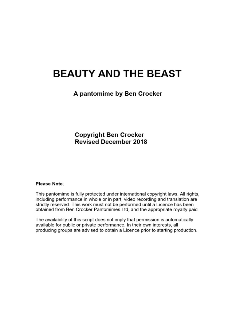 Beauty and The Beast | PDF