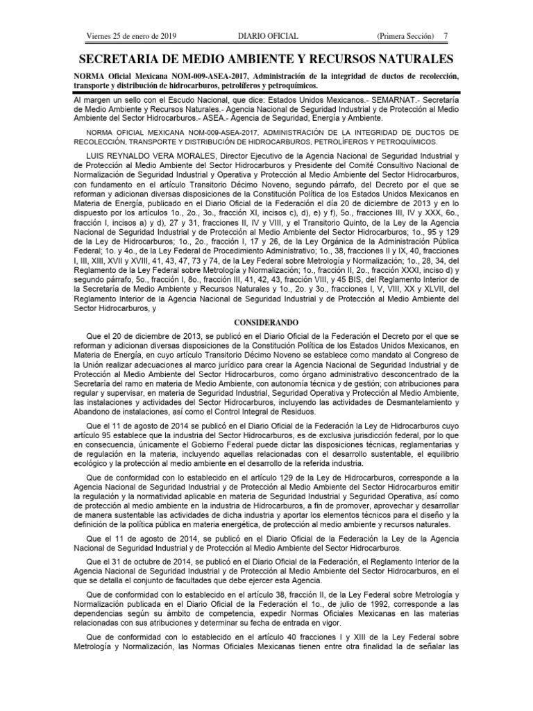 Dof - Semarnat - Nom 009 Asea 2017 | PDF Dof - Semarnat - Nom 009 Asea 2017 | PDF