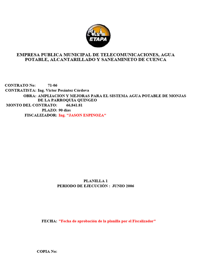 Planilla Junio | PDF