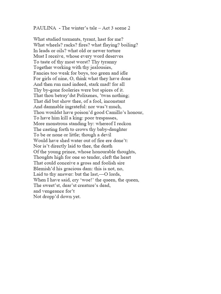 Shakespeare Monologues | PDF