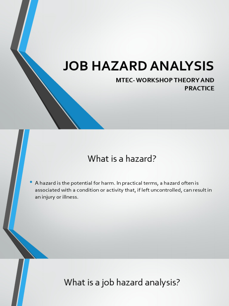 Job Hazard Analysis | PDF