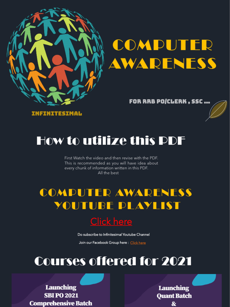 Infinitesimal Computer Awareness | PDF