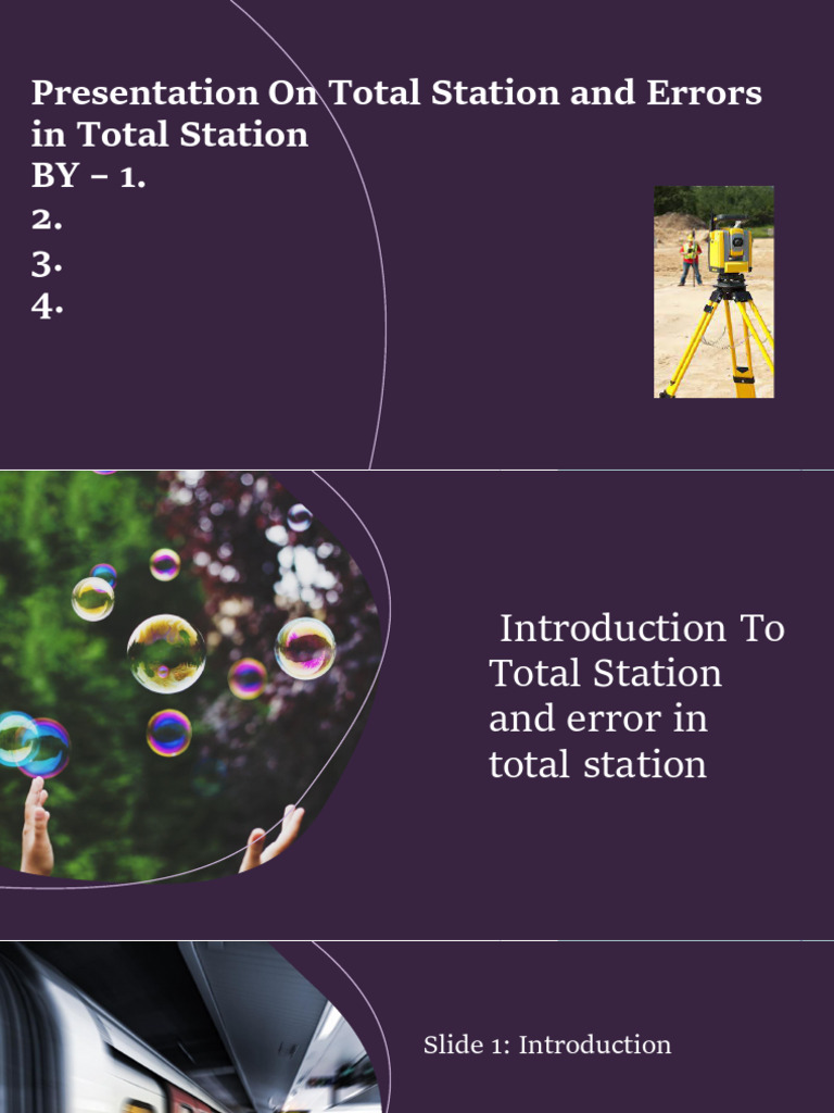 Presentation Total Station and Errors | PDF