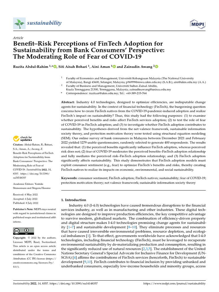 article 3 | PDF | Sustainability | Risk