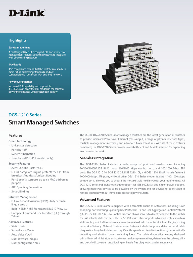 DGS 1210 Series F1 Datasheet EN EU | PDF