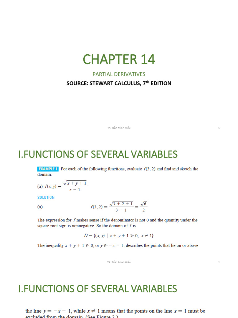 Chapter 14 - Calculus 02 | PDF | Derivative | Mathematical Relations