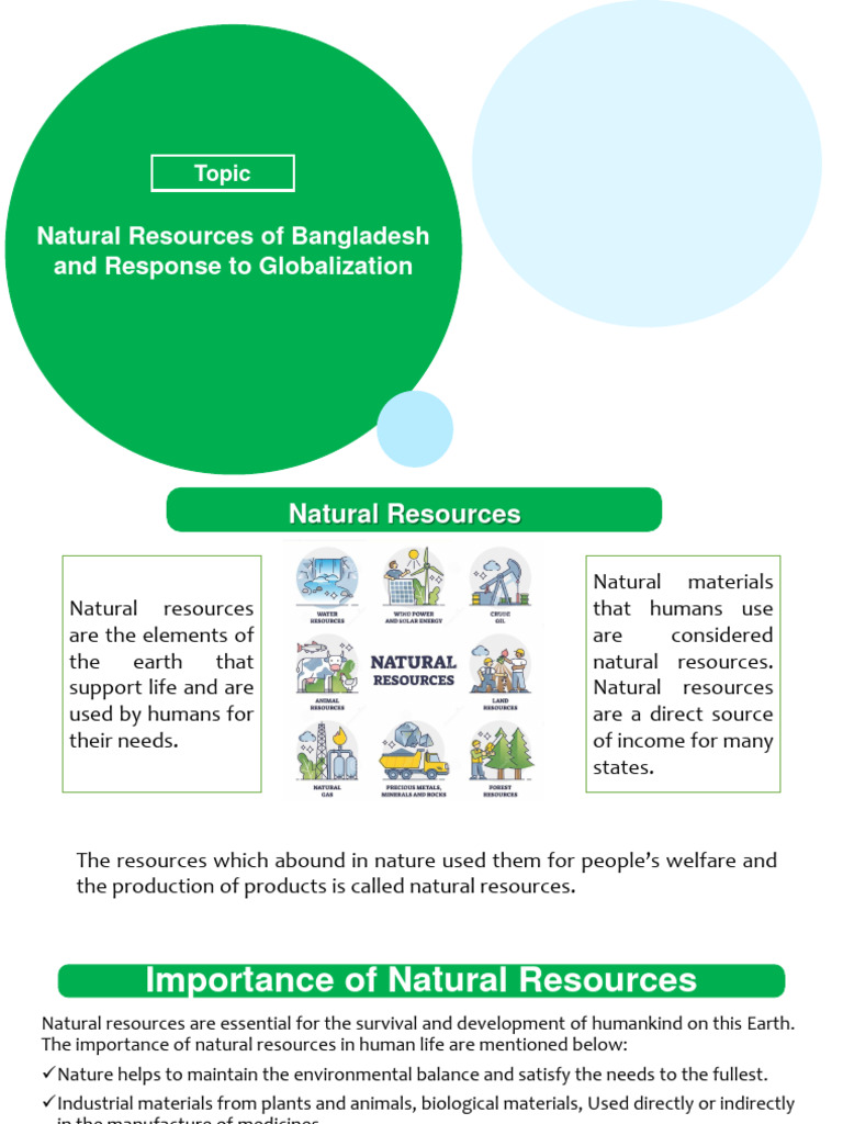Natural Resources of Bangladesh and Response To Globalization ...