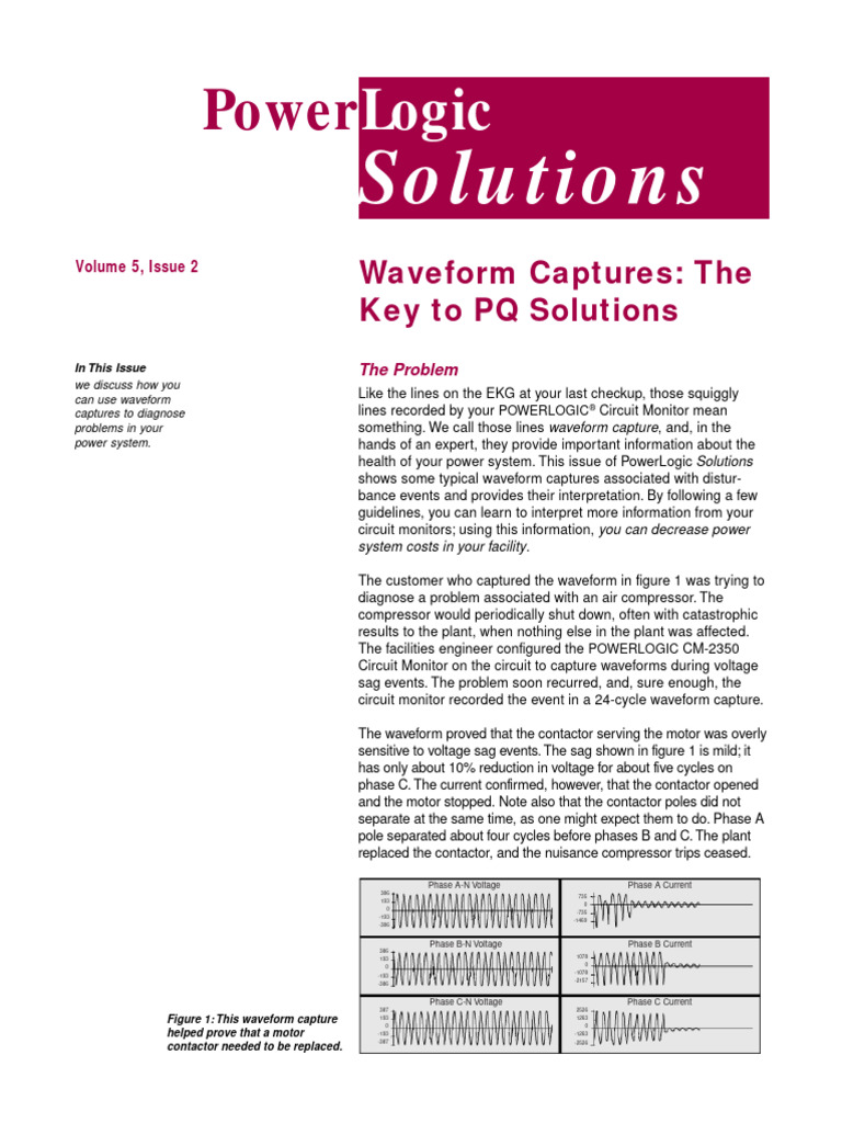Waveforms Captures The Key To PQ | PDF | Electrical Substation ...