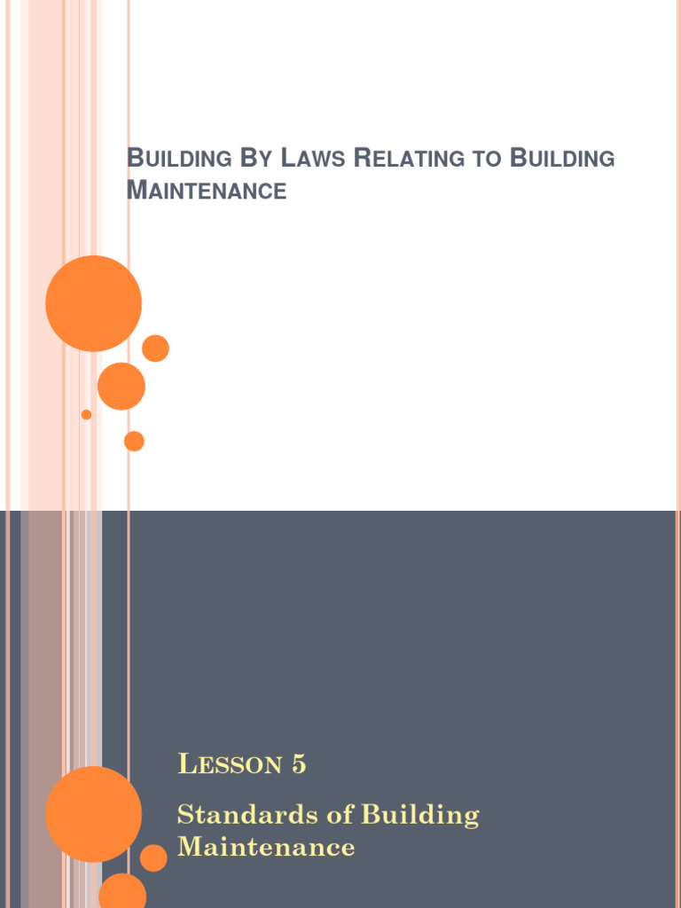 Lesson 5 Building by Laws Standard | Download Free PDF | Quality ...