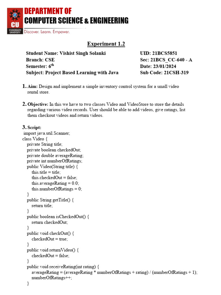 21BCS5851 Java 1.2 | PDF