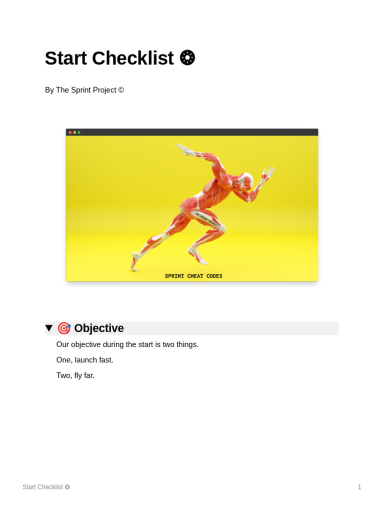 Start Checklist Official | PDF