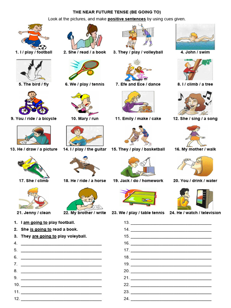 The Near Future Tense - Exercise | PDF