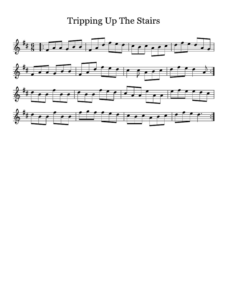 Tripping Up The Stairs Jig | PDF