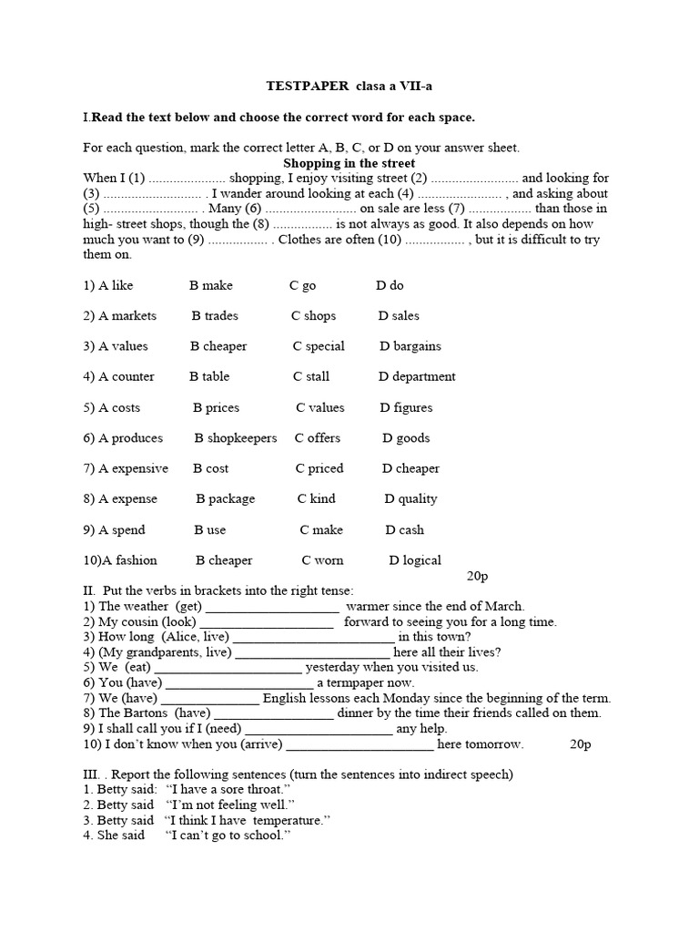 English Test | Download Free PDF | Grammar | Linguistics