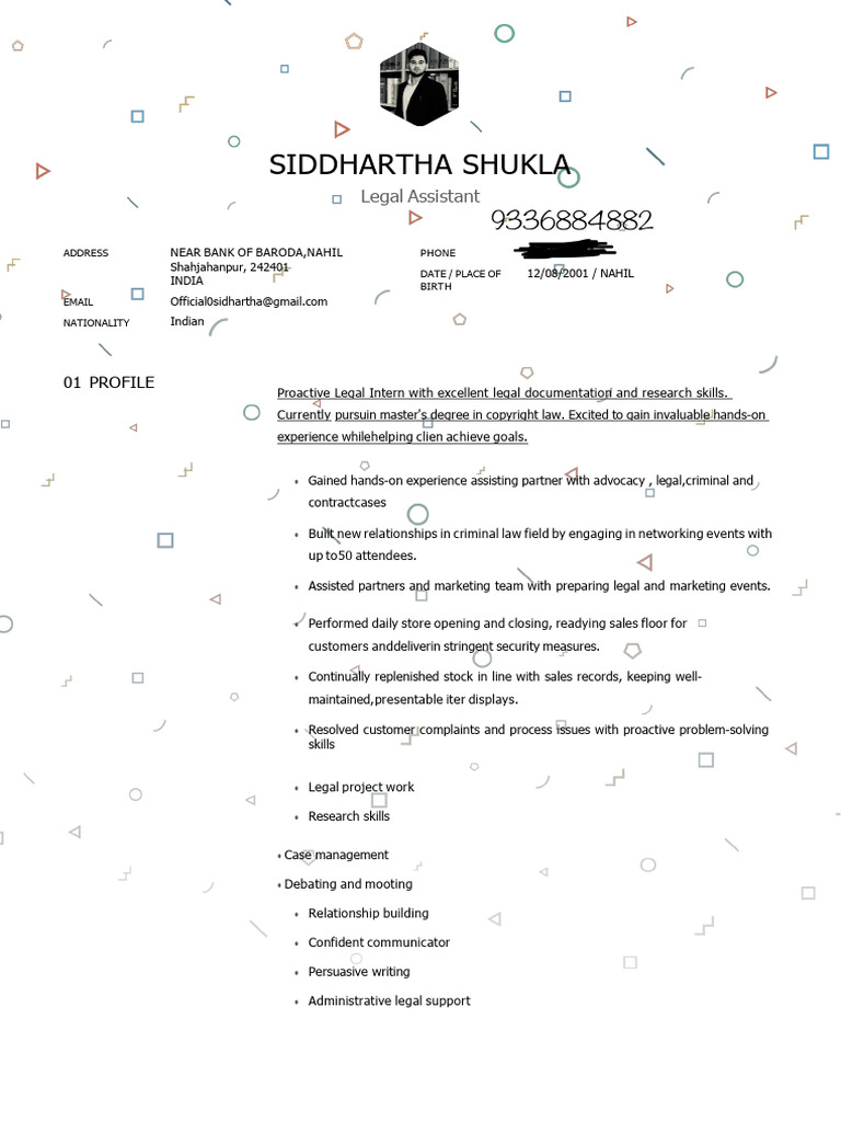 Resume Legal Professional Sid | PDF