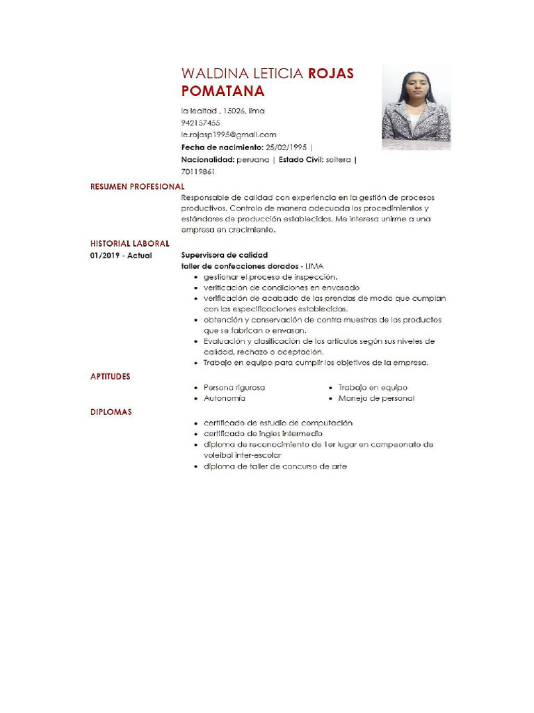CV Rojas | PDF