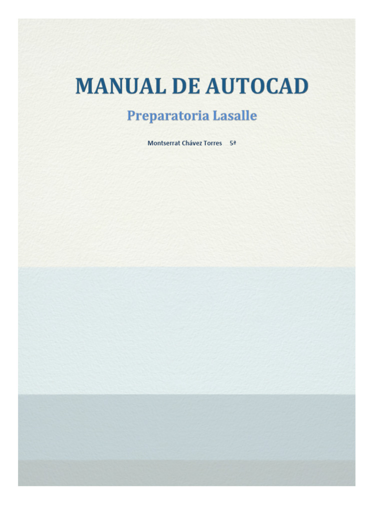 Manual de Autocad | PDF | Métodos y materiales de enseñanza | Informática