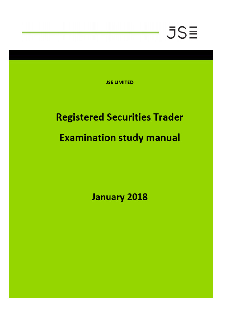 JSE - Registered - Securities - Trader (2018) | PDF