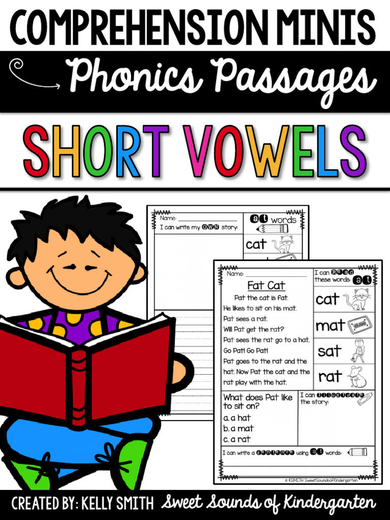 Phonics Reading Passages Short Vowels Comprehension Minis | PDF