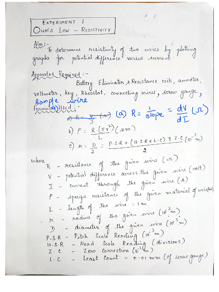 Section A Experiments | PDF