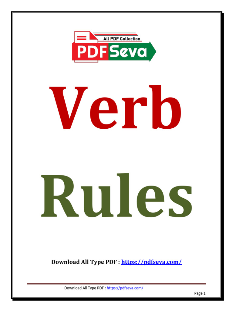 English Grammar Modal Verbs Rules PDF | PDF