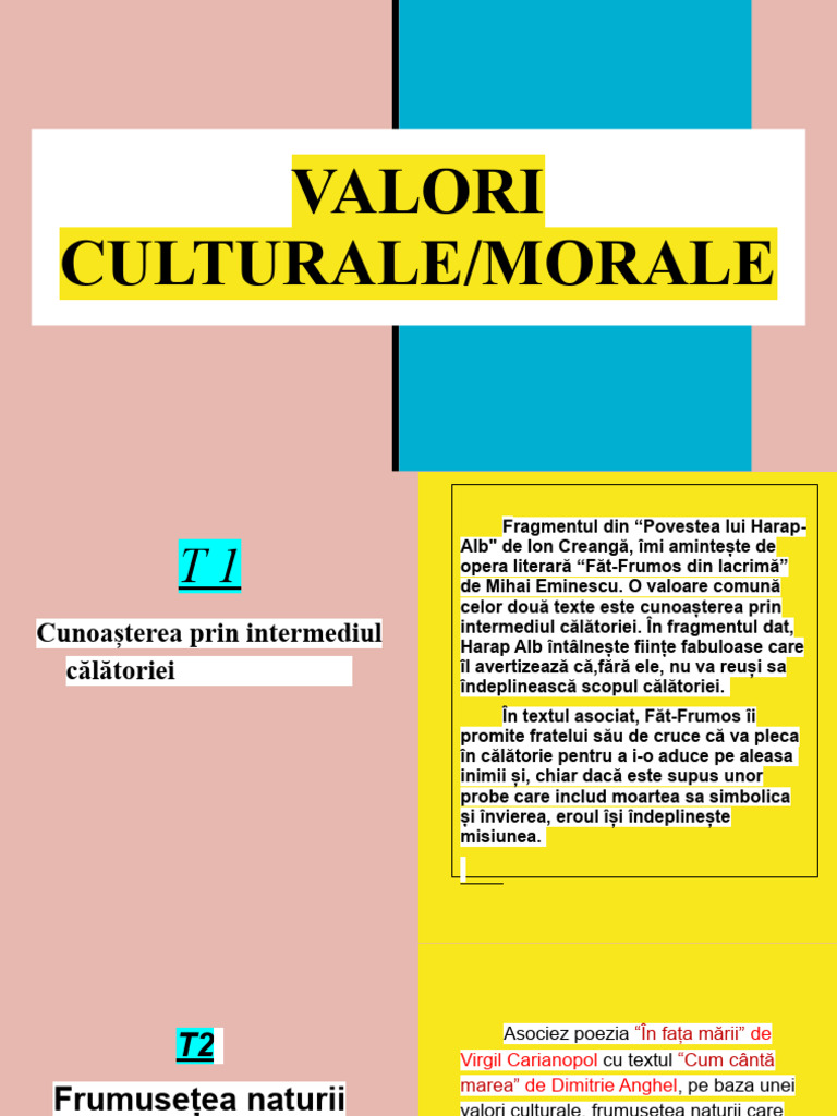 Valori Culturale - Morale | PDF