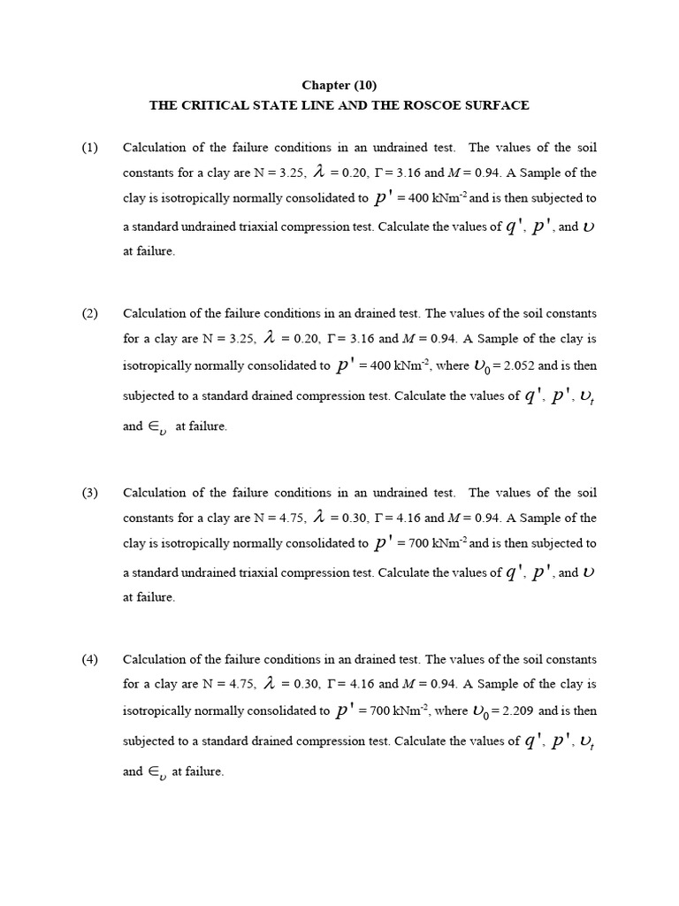 Failure Conditions in Clay Tests | PDF | Classical Mechanics | Natural ...