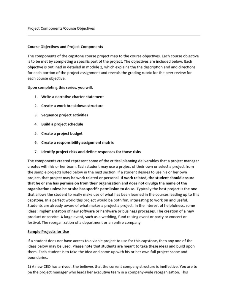 Project Management Project | PDF | Project Management | Business