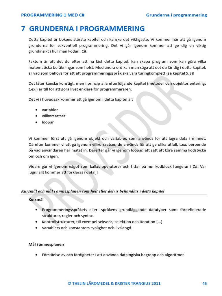 Sammanfattning C# | PDF