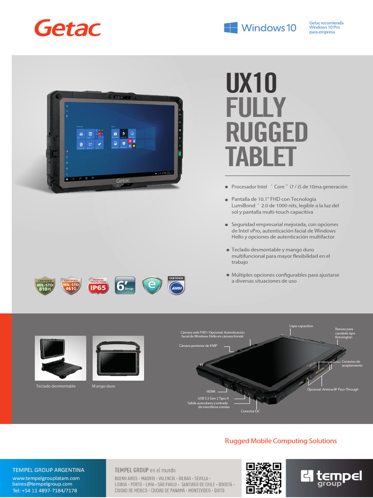 Getac UX10 - 1-ARG | PDF | Computación personal | Ciencias de la ...