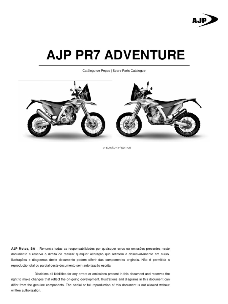 AJP PR7 Spare Part List 2019 2020 | PDF | Pistão | Máquinas