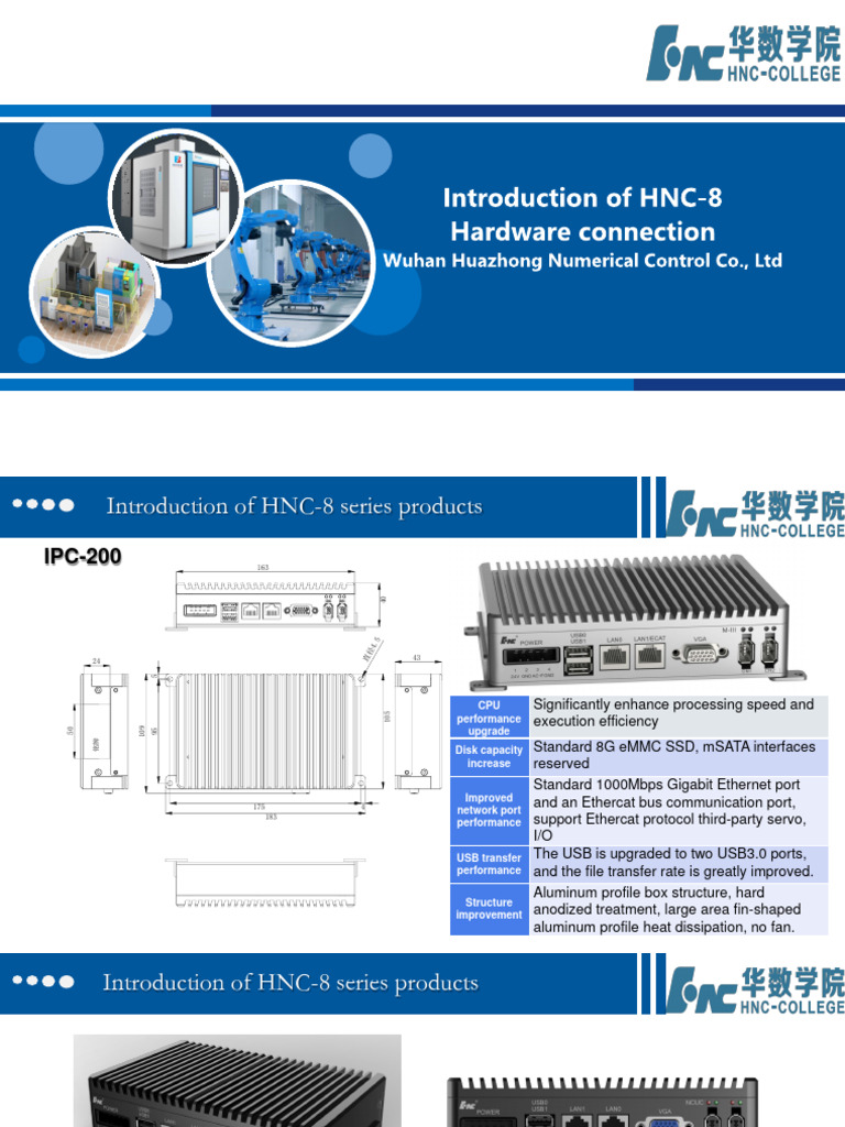 Hardware Connection for HNC-8 Series Controller | PDF | Power Supply | Input/Output