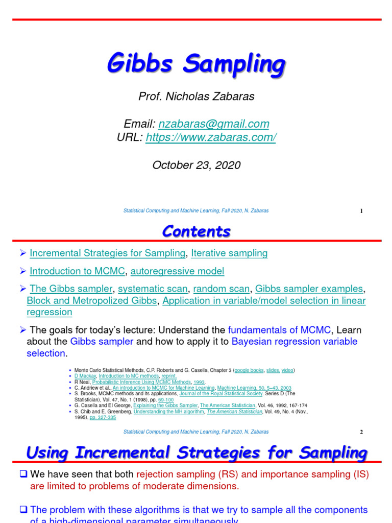 Lec30 Gibbssampling Pdf