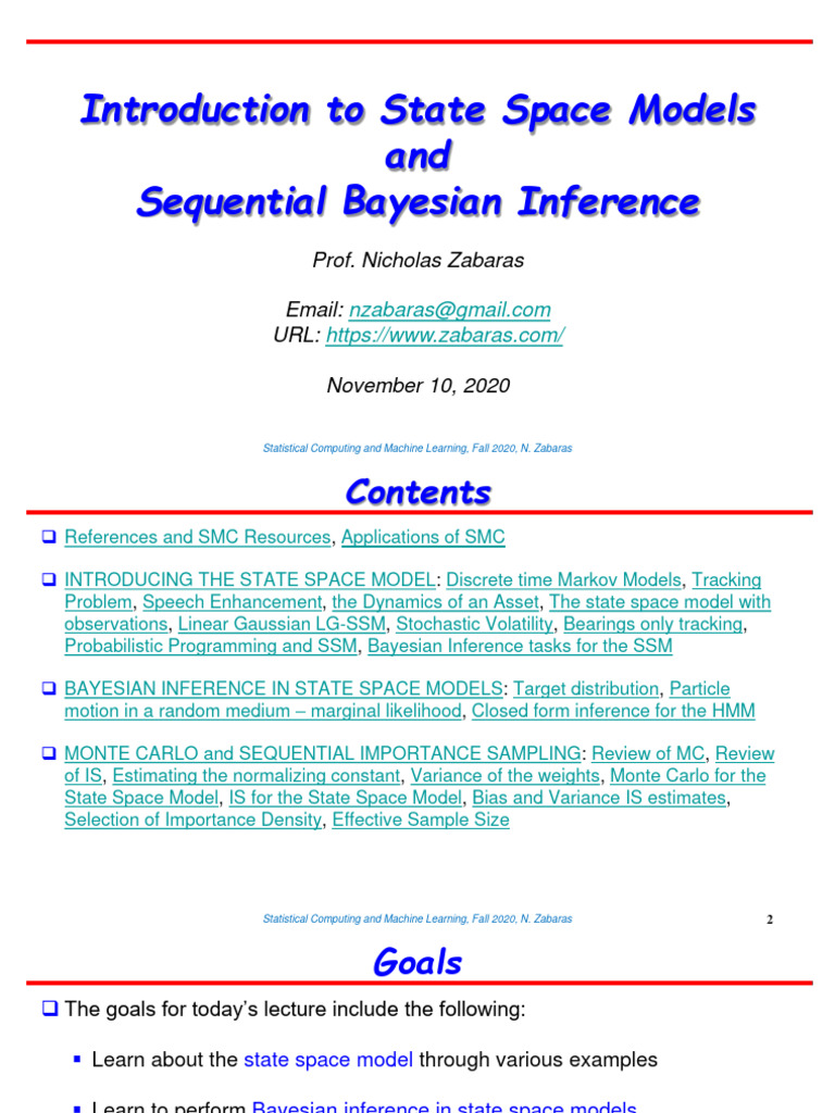 Introduction To State Space Models And Sequential Bayesian Inference
