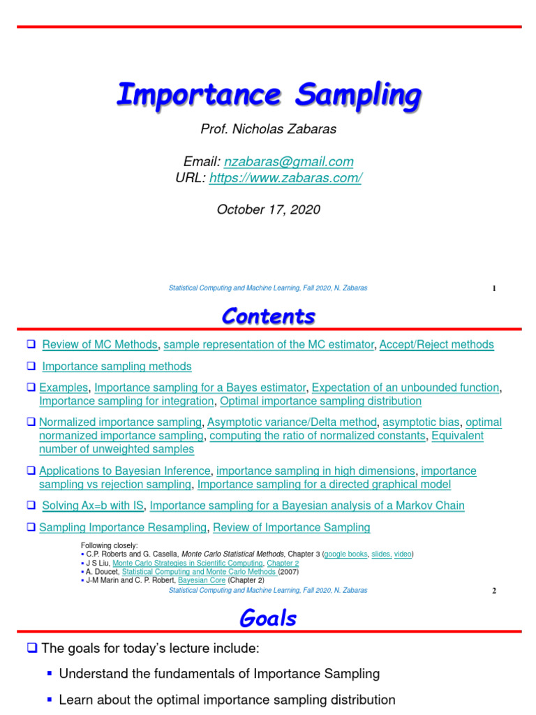Importance Sampling Techniques Overview | PDF | Normal Distribution ...