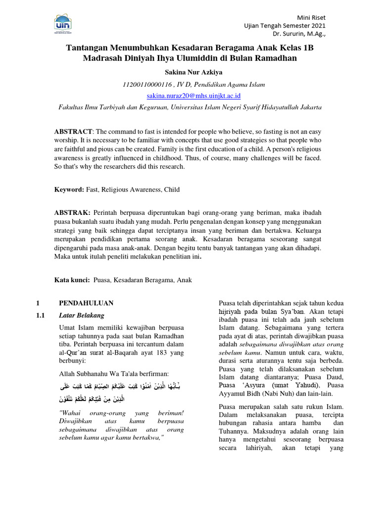 Psikologi Agama - Sakina Nur Azkiya-Dikonversi | PDF