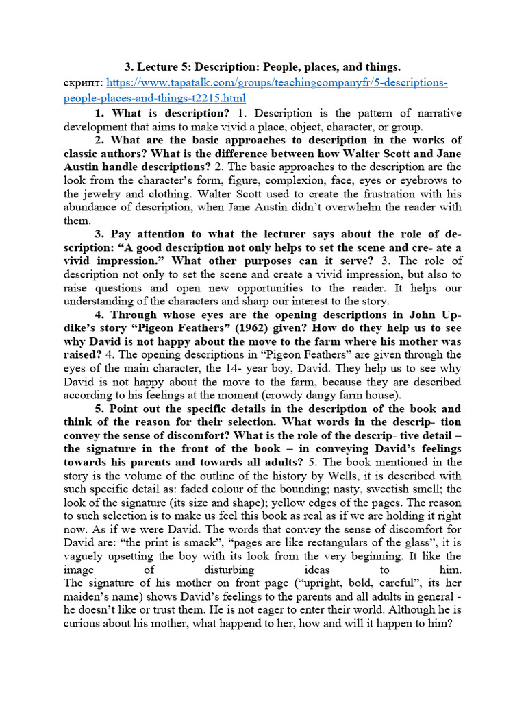 Lecture 5 | PDF | Narration