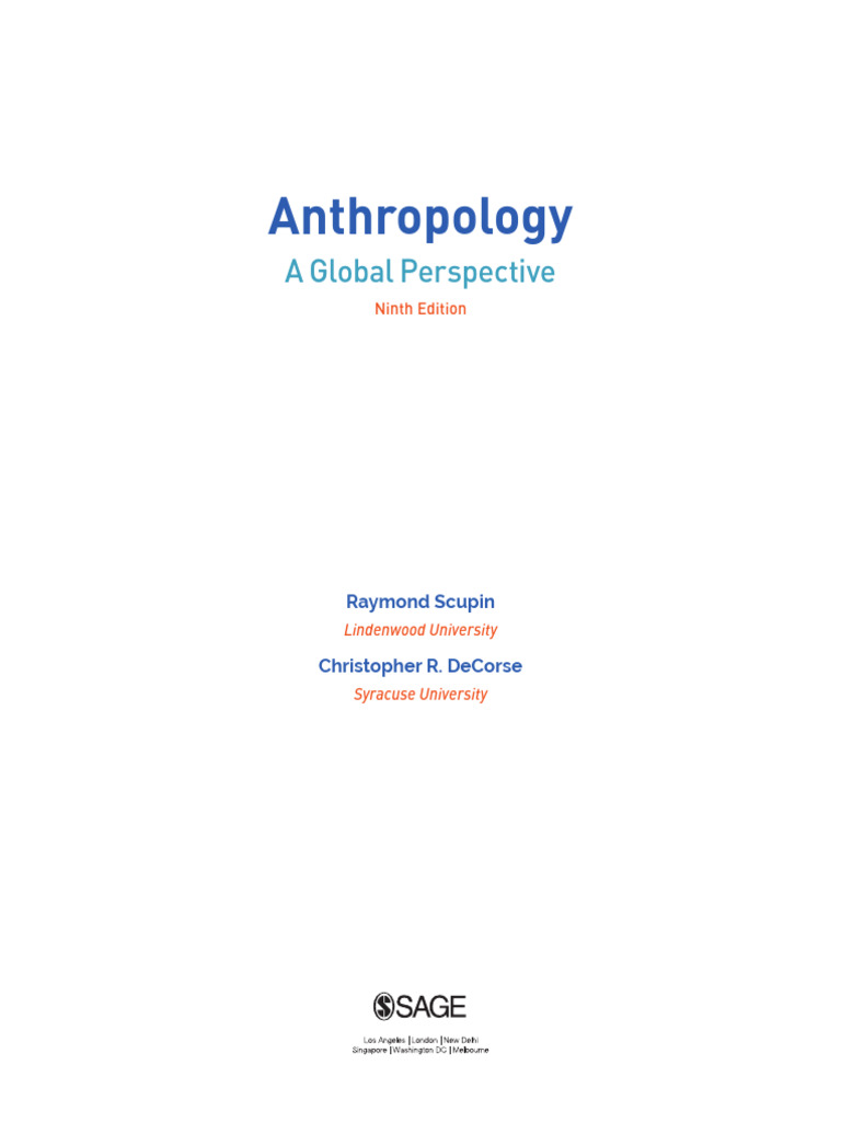 Anthropology A Global Perspective Ninth | PDF