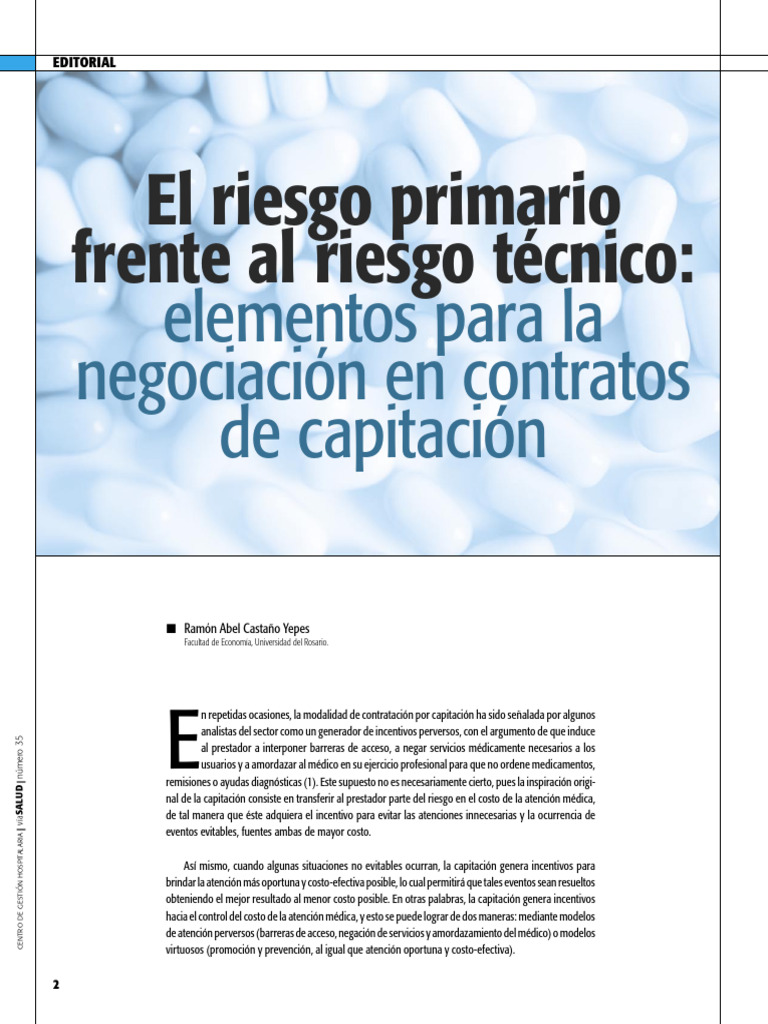 02 El Riesgo Primario Frente Al Riesgo Técnico Elementos para La ...