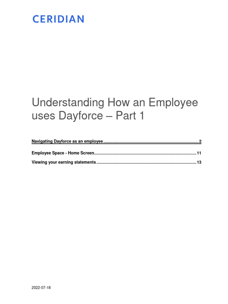 Dayforce User Guide Information | PDF | Login | Password
